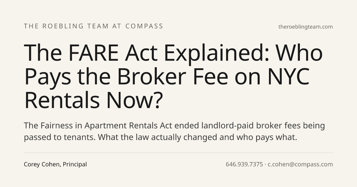 The FARE Act Explained: Who Pays the Broker Fee on NYC Rentals Now ...